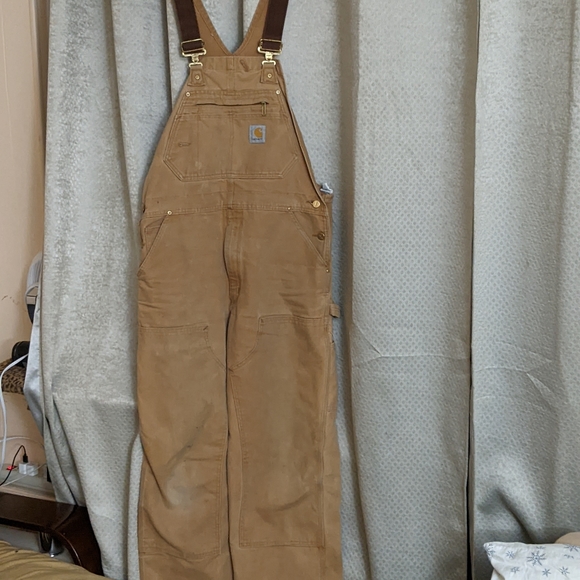 Carhartt | Pants | Vintage Carhartt R Carpenter Bib Overalls Double ...